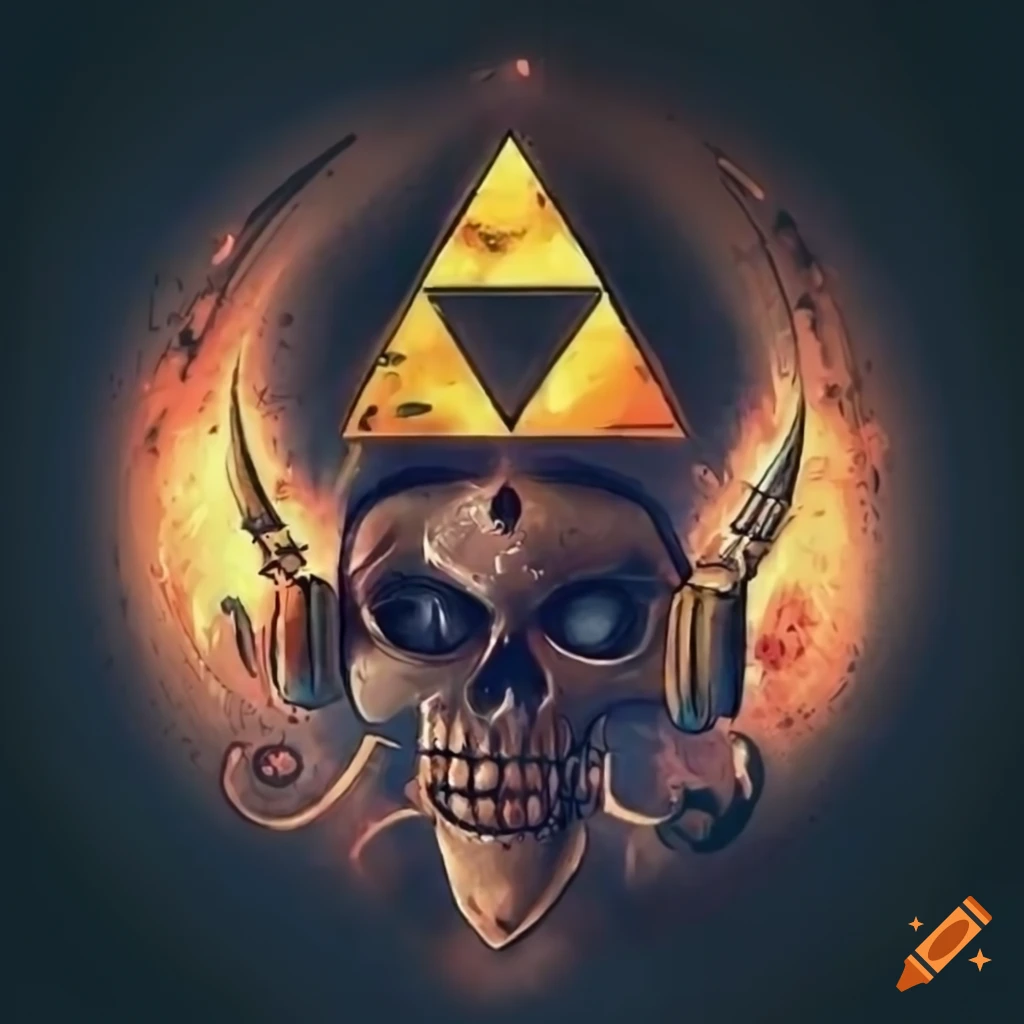 Tattoo design inspired by zelda with triforce and musical symbols on ...