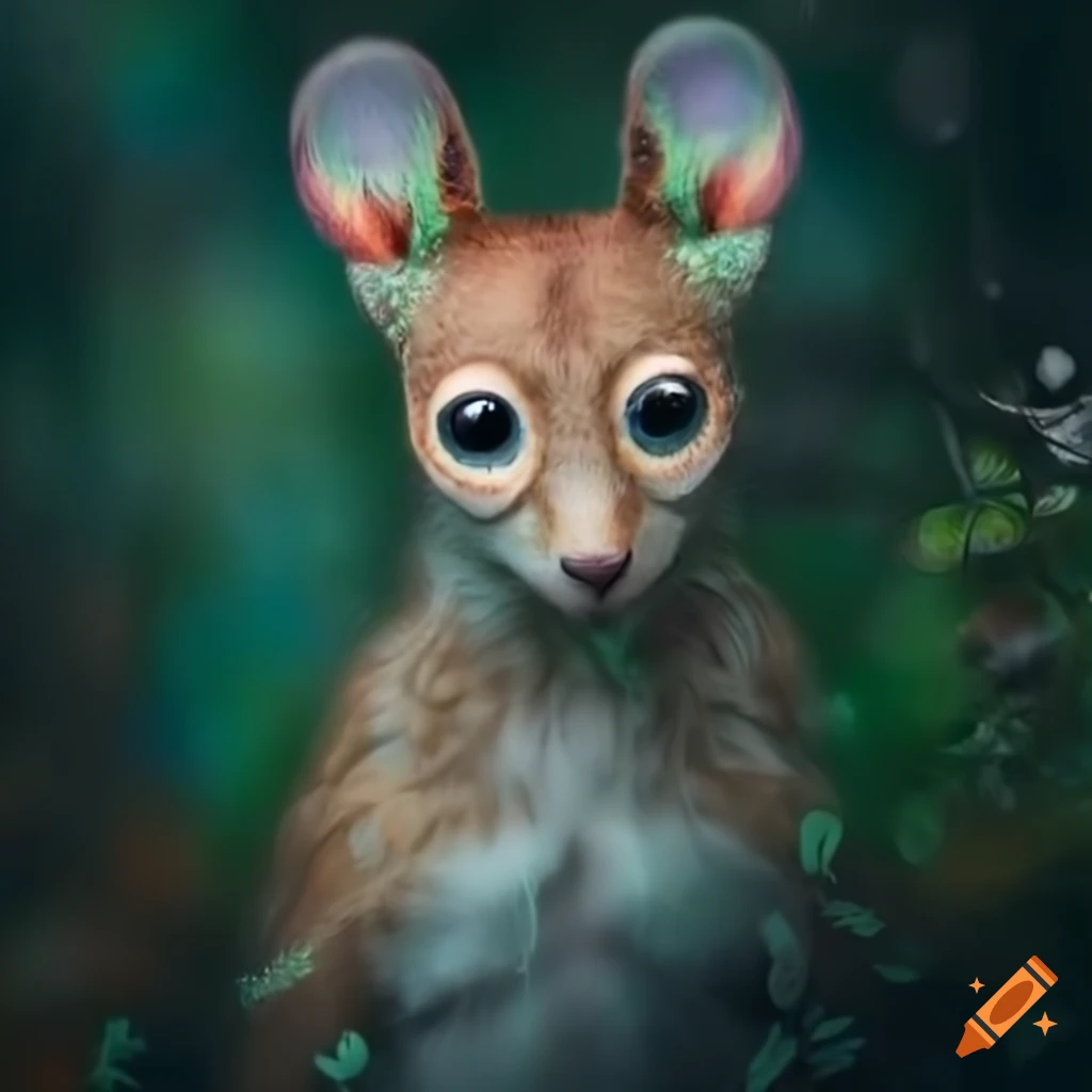 Photo of an imaginative animal in an enchanted forest on Craiyon