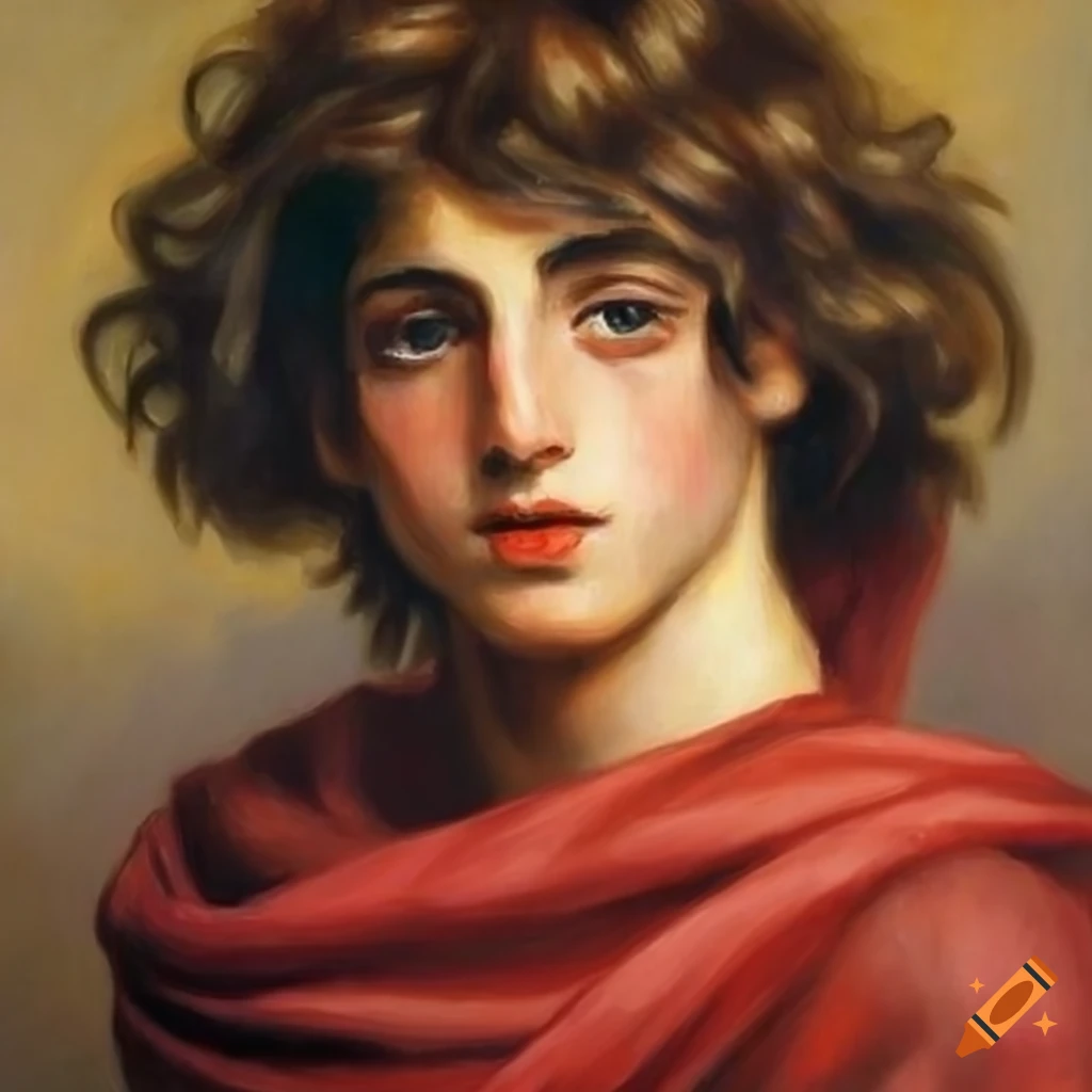 Detailed painting of a confident male god of beauty on Craiyon