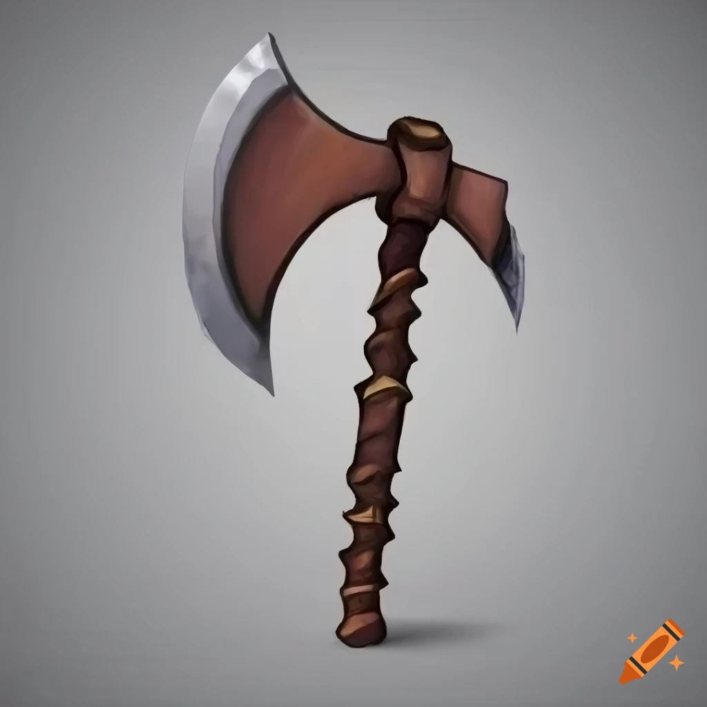 Realistic pickaxe on blue background on Craiyon