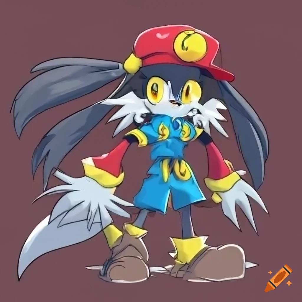 Cute anthro character klonoa in armor, ready for battle on Craiyon