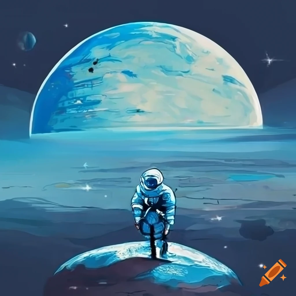 Astronaut with weed leaves in space helmet on Craiyon