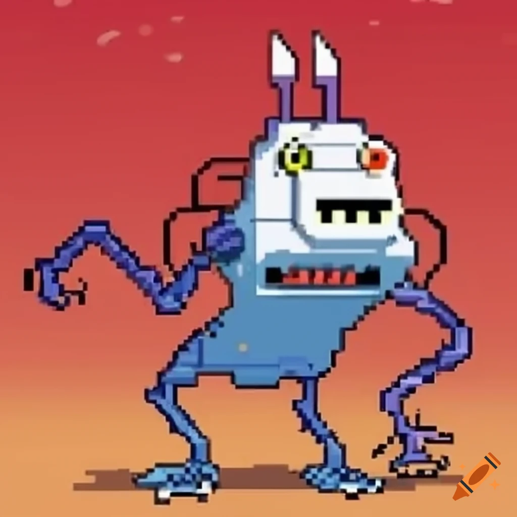 90's style cartoon enemy from a video game