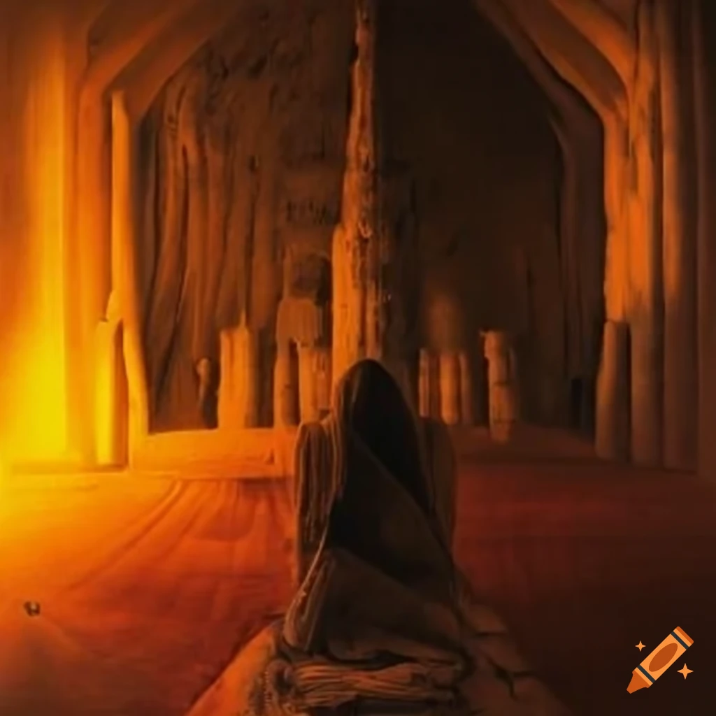 Horror movie poster with a chasm on Craiyon