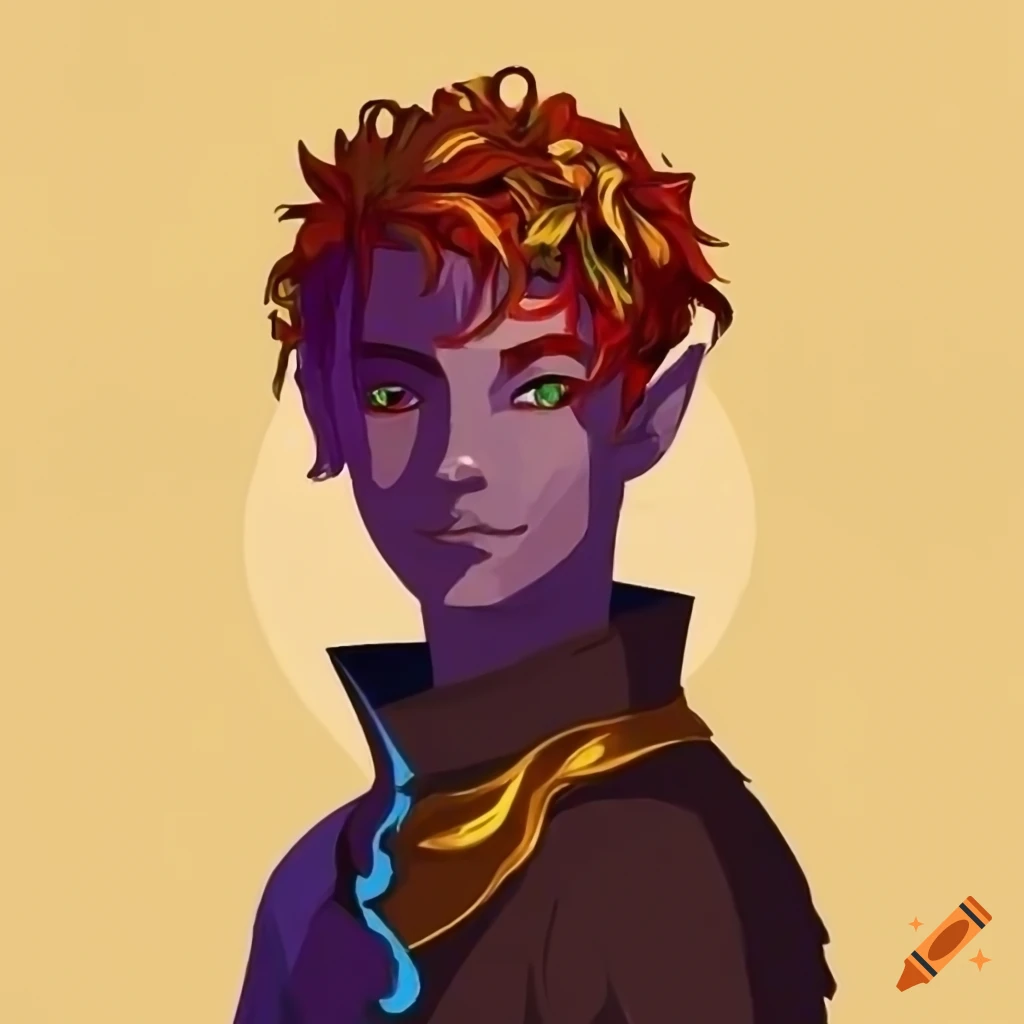 Young male warlock character artwork on Craiyon