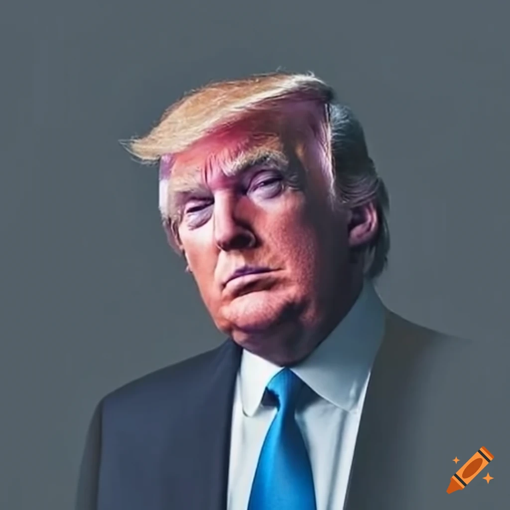 Donald Trump In A Blue Tie On Craiyon
