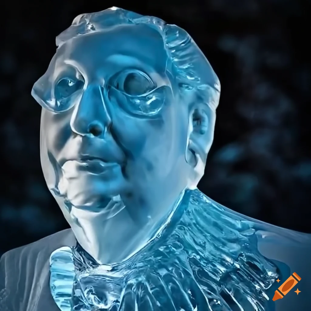 Ice sculpture of Mitch McConnell on Craiyon