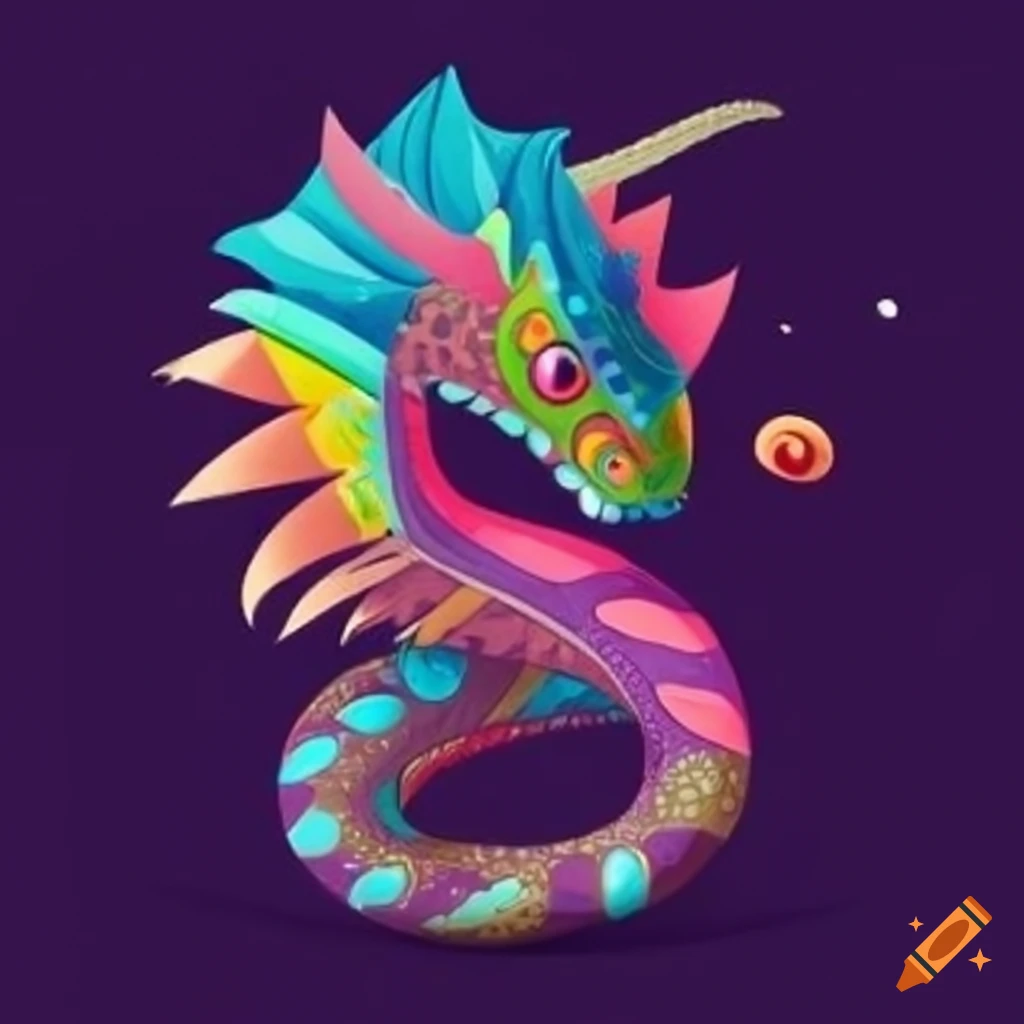 An alebrijes dragon snake sculpture on Craiyon