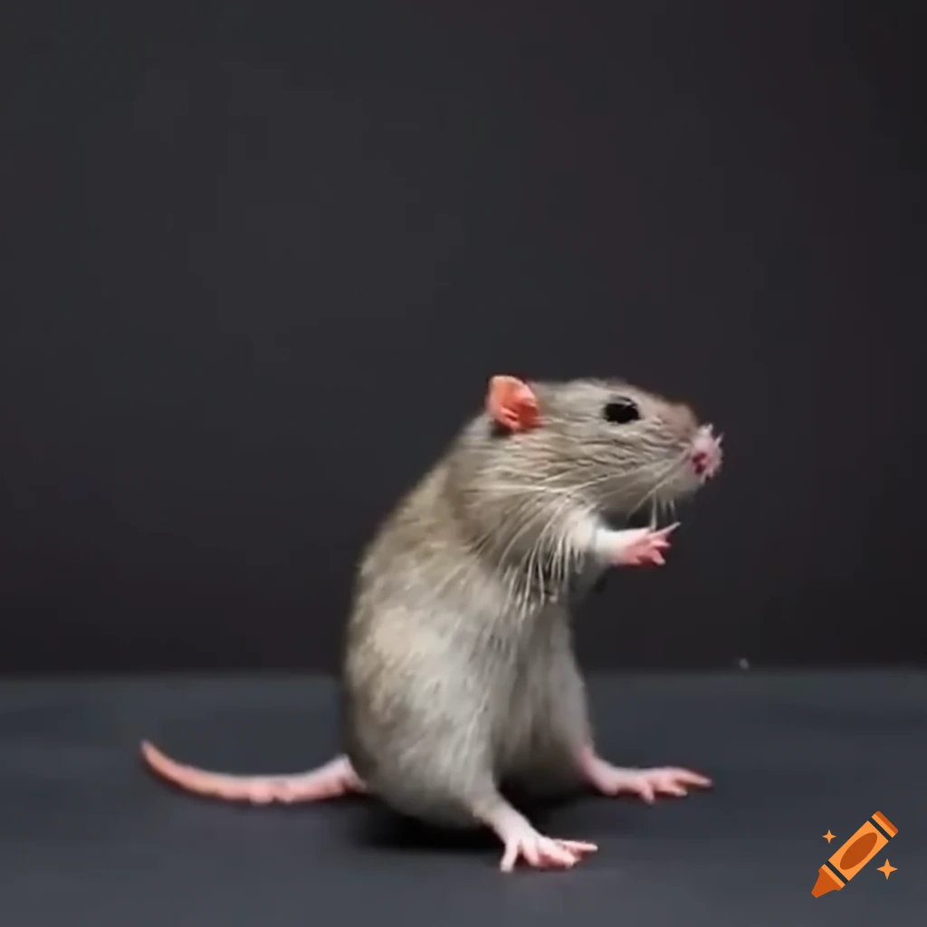 Funny illustration of a rat dancing polka on Craiyon