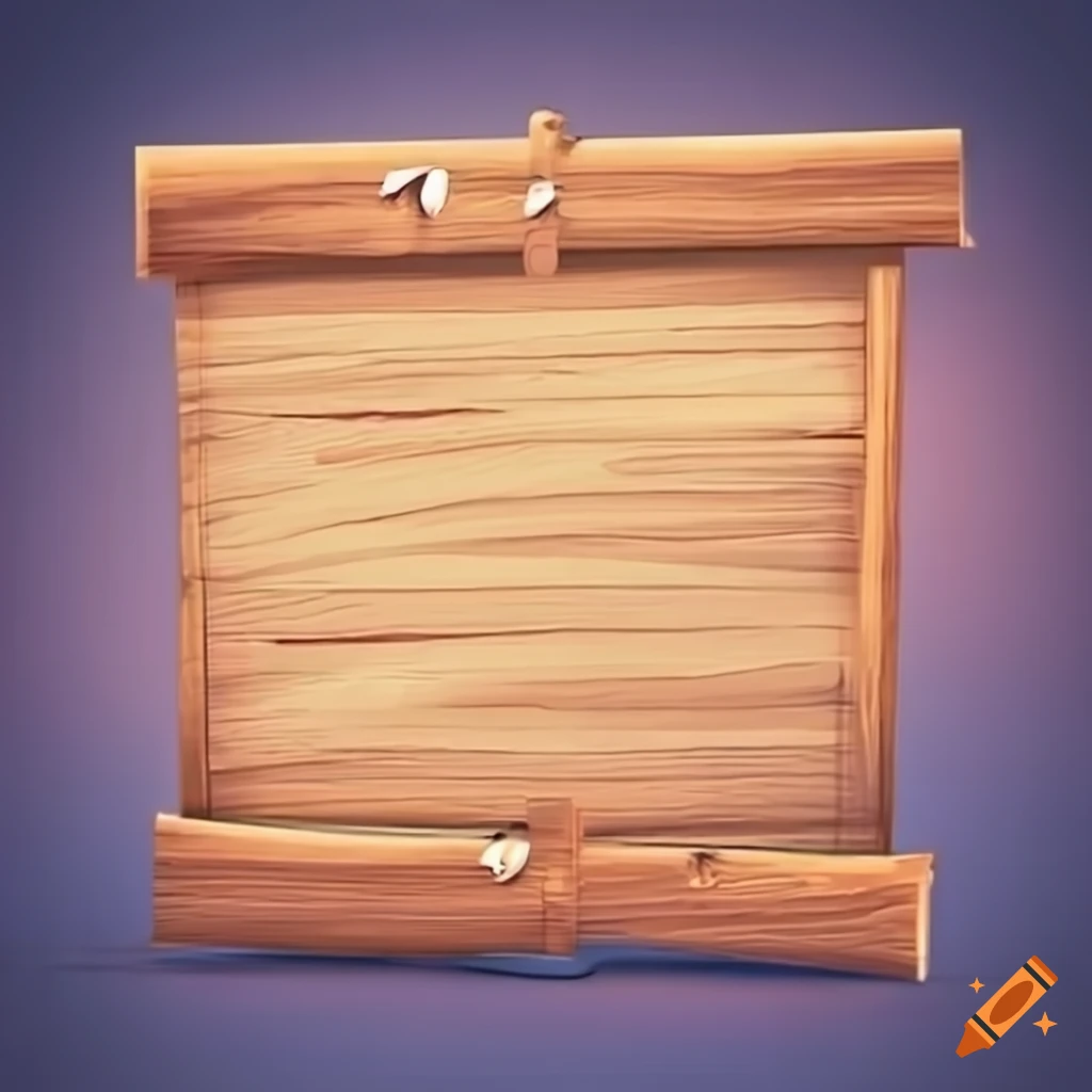 Cute wooden sign banner with disney style on Craiyon