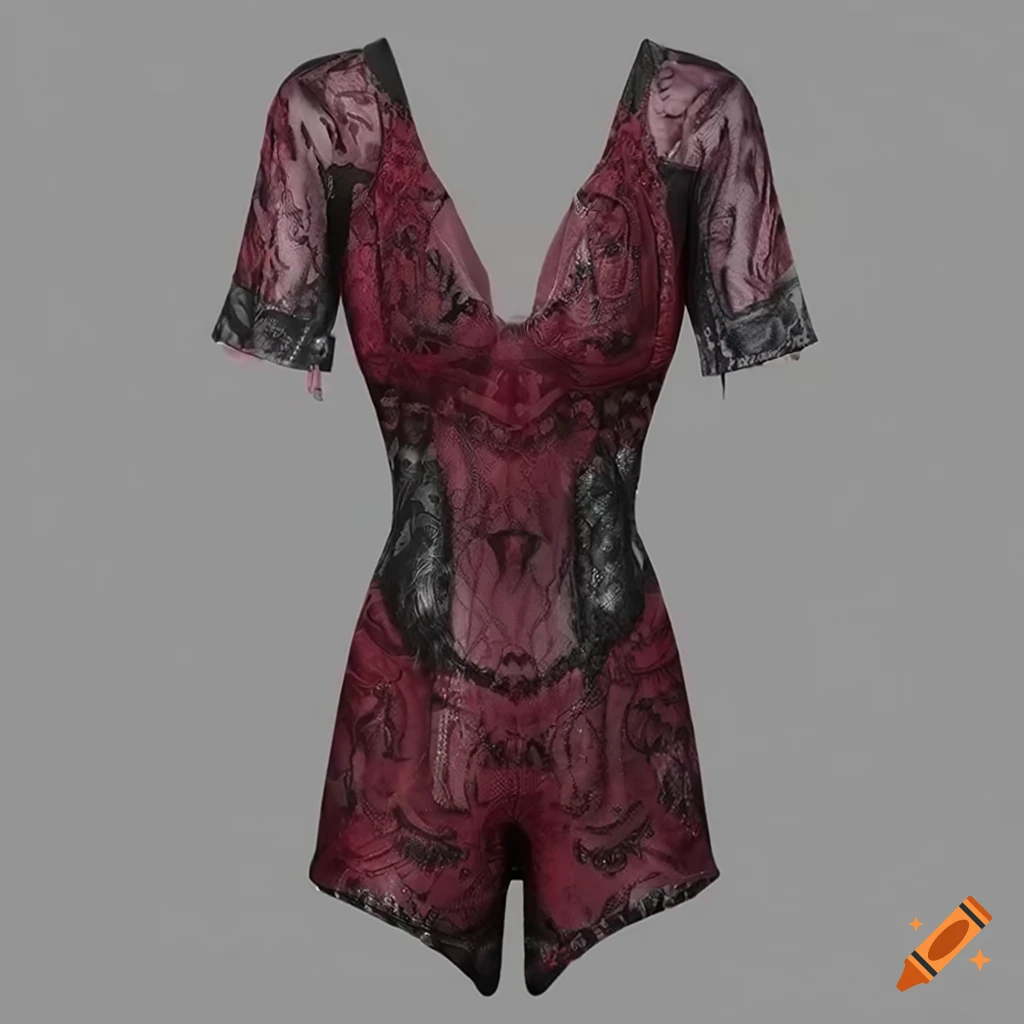 High-detail ghost styled playsuit on Craiyon