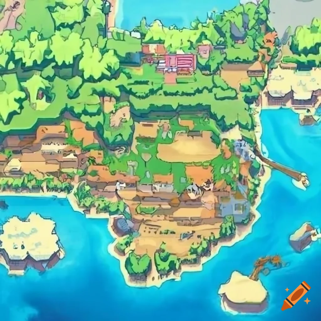 New england map for pokemon fans on Craiyon