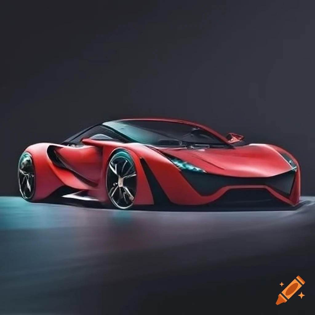 Supercar with sharp angles