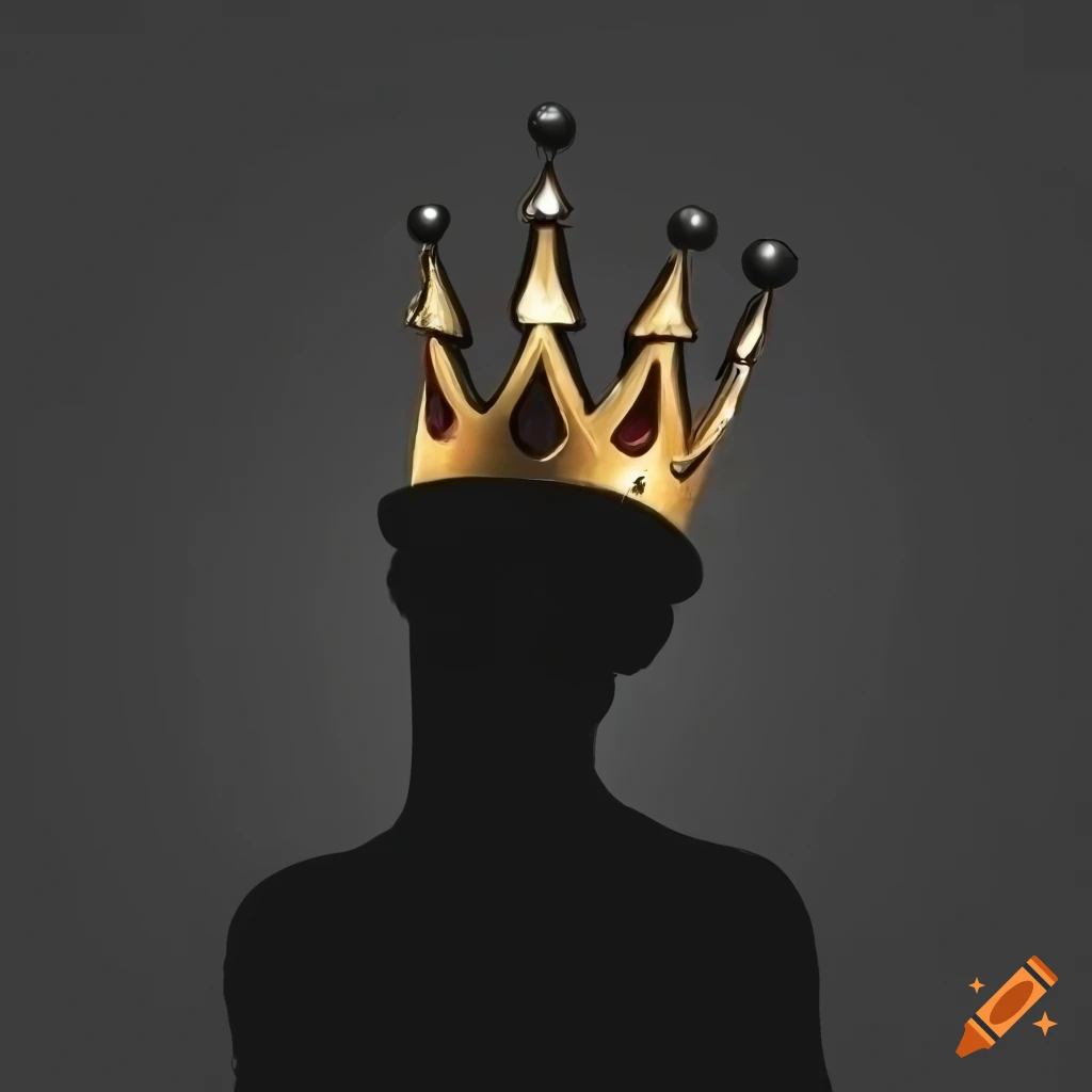 Art of a shadow wearing a crown on Craiyon