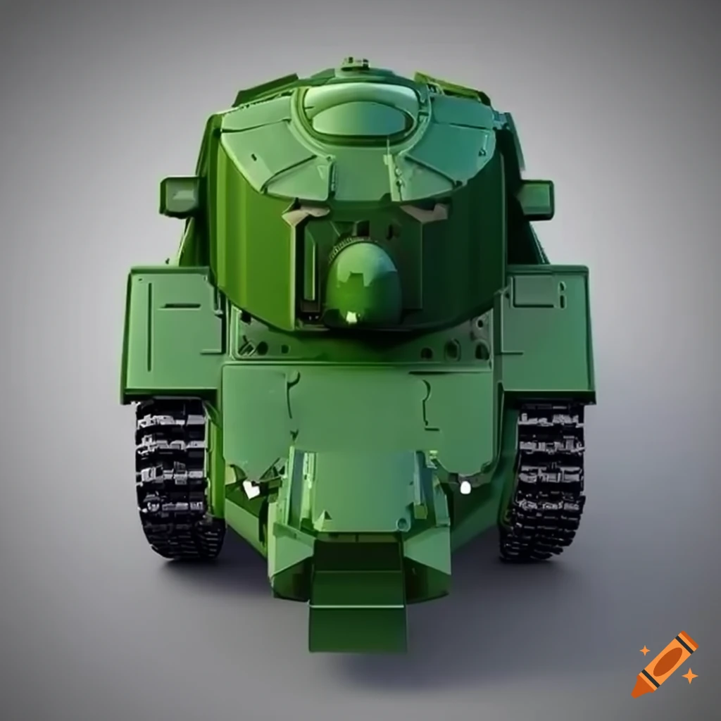 Futuristic robotic steam locomotive in armored black iron color on Craiyon