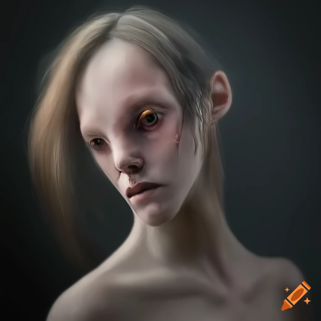 Hyperreal depiction of a mysterious otherwordly creature on Craiyon