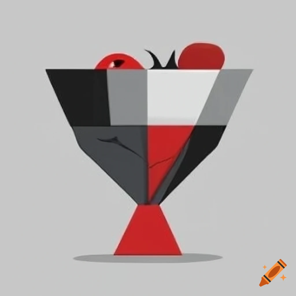 Abstract cubism fruit bowl painting