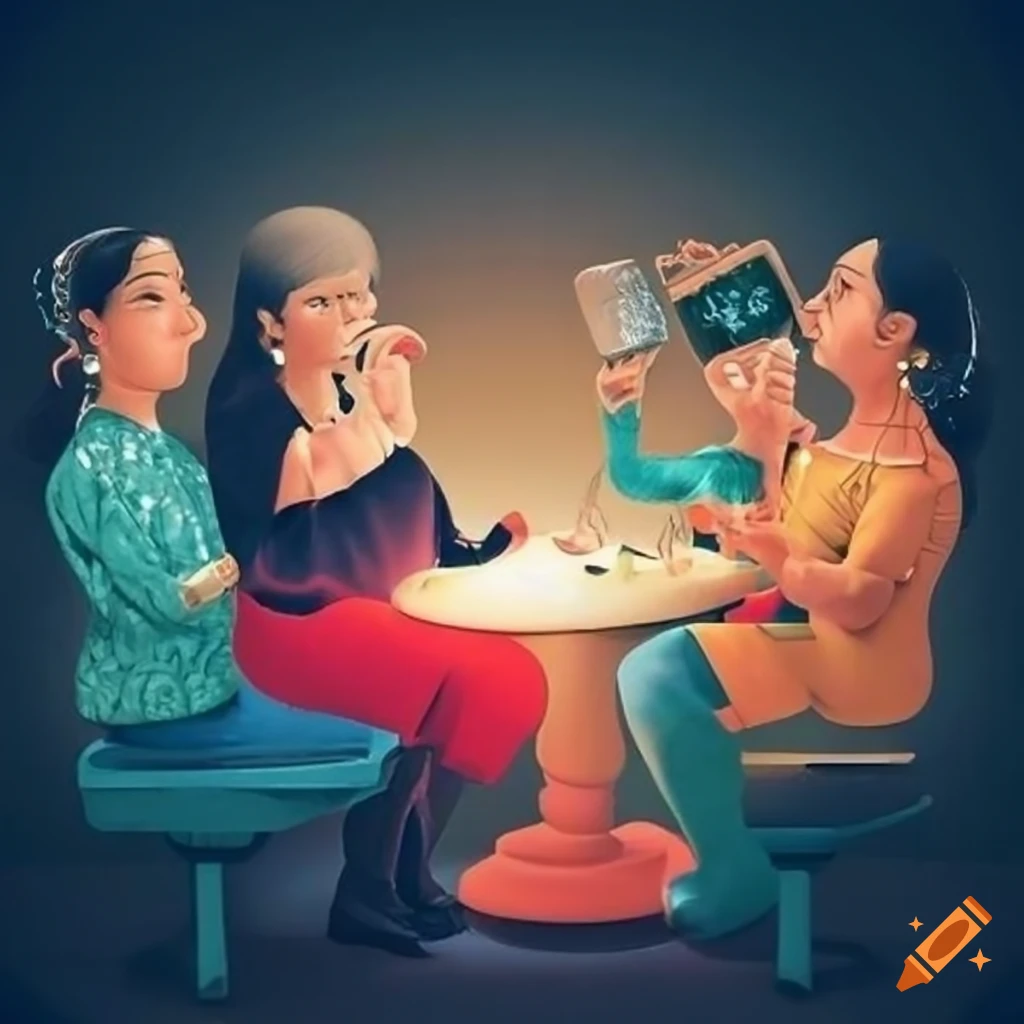 Illustration of socialization in society on Craiyon