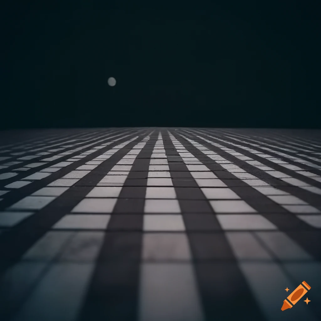 Checkerboard pattern on a sidewalk on Craiyon