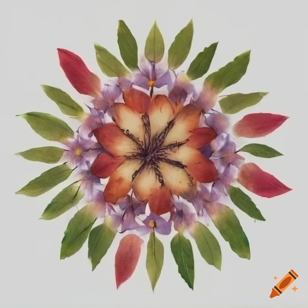 Geometric poppy with border on Craiyon