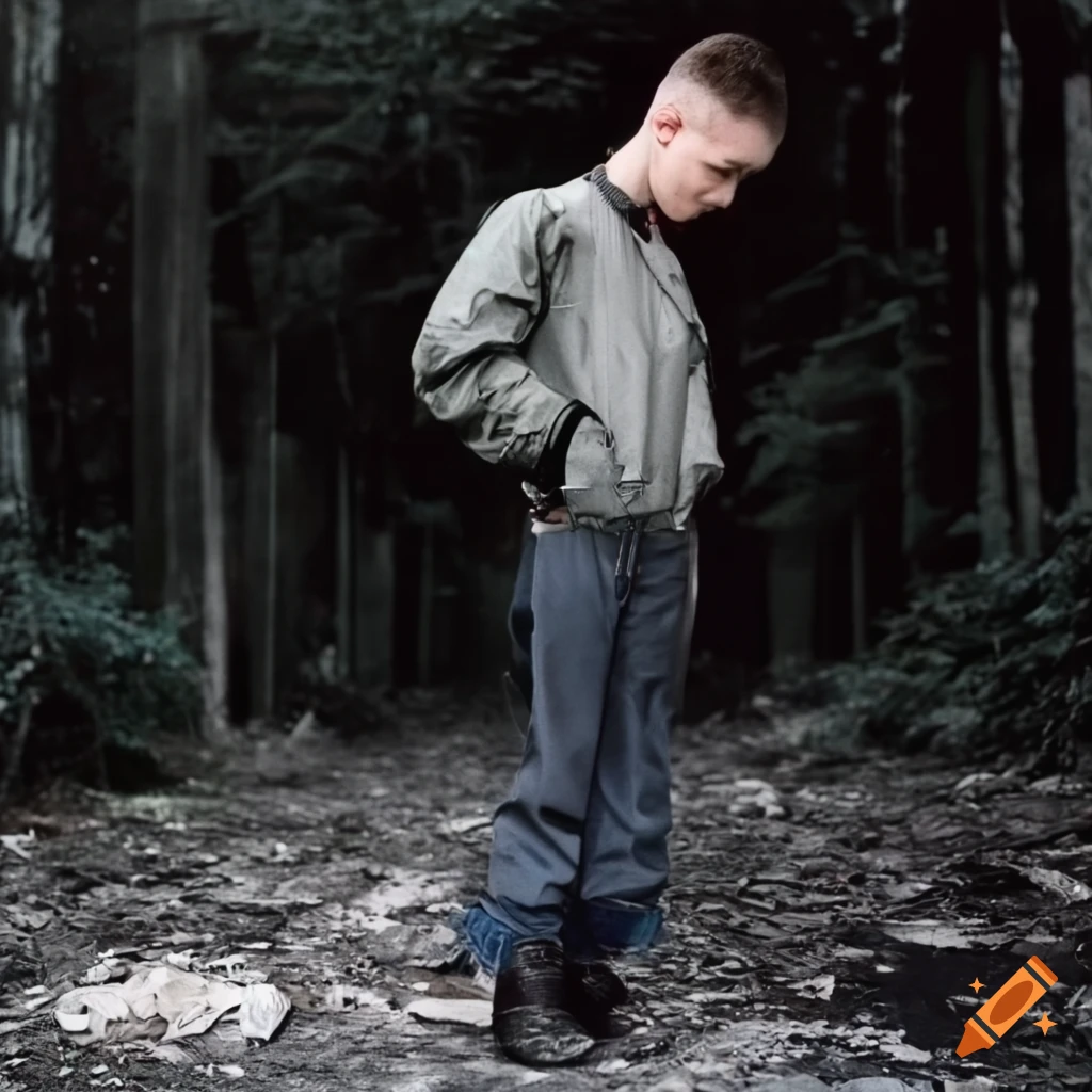 Vintage street style of a young man in East Germany 1990 on Craiyon