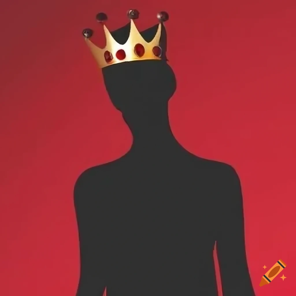 Dark and mysterious figure with a regal crown on Craiyon