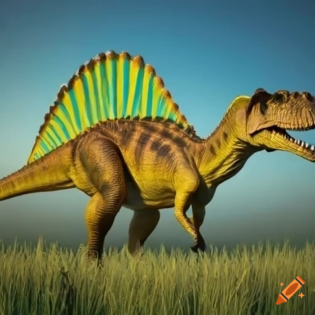 Spinosaurus standing on water on Craiyon