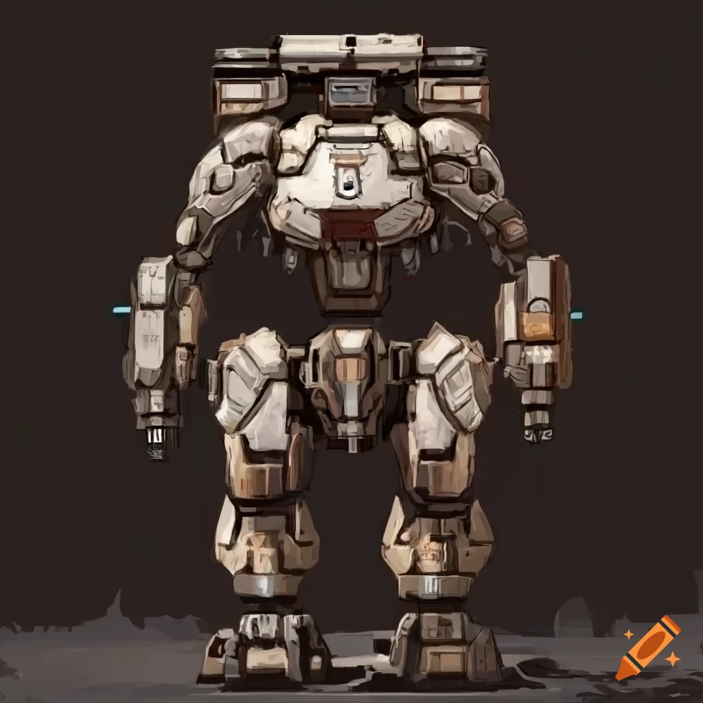 Lancer rpg mech illustration on Craiyon