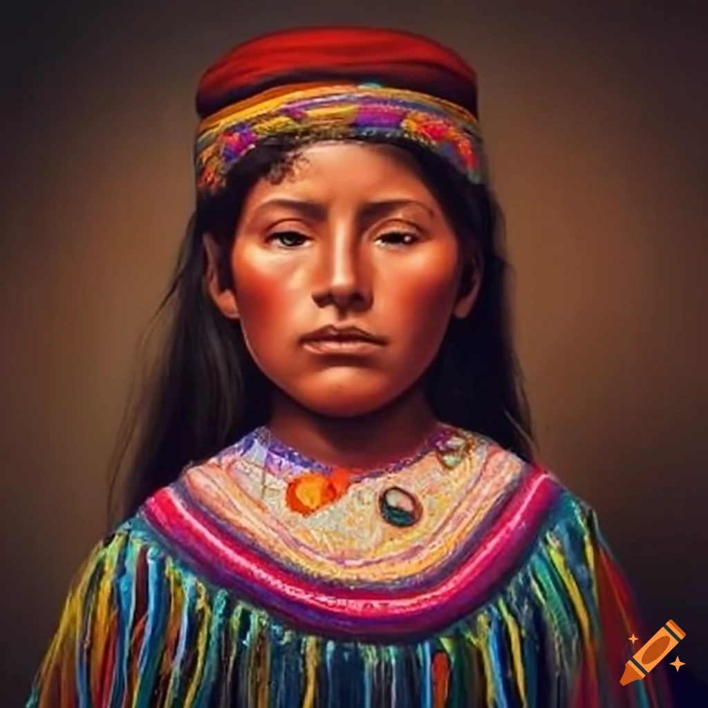 Portrait of an aymara girl