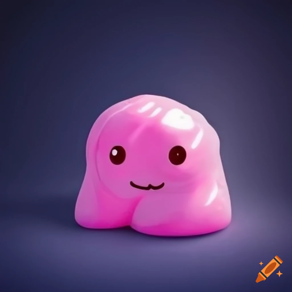 Cute green slime monster on Craiyon