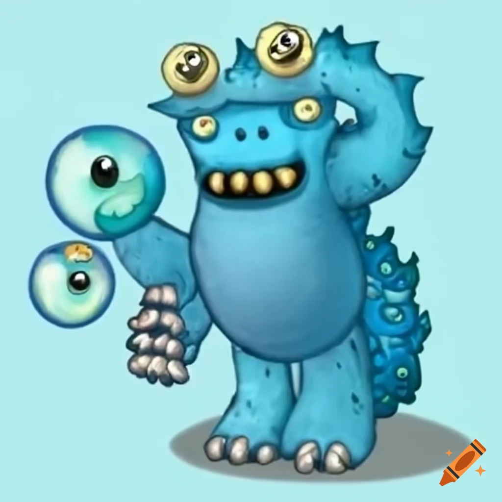 Water elemental monster from my singing monsters on Craiyon