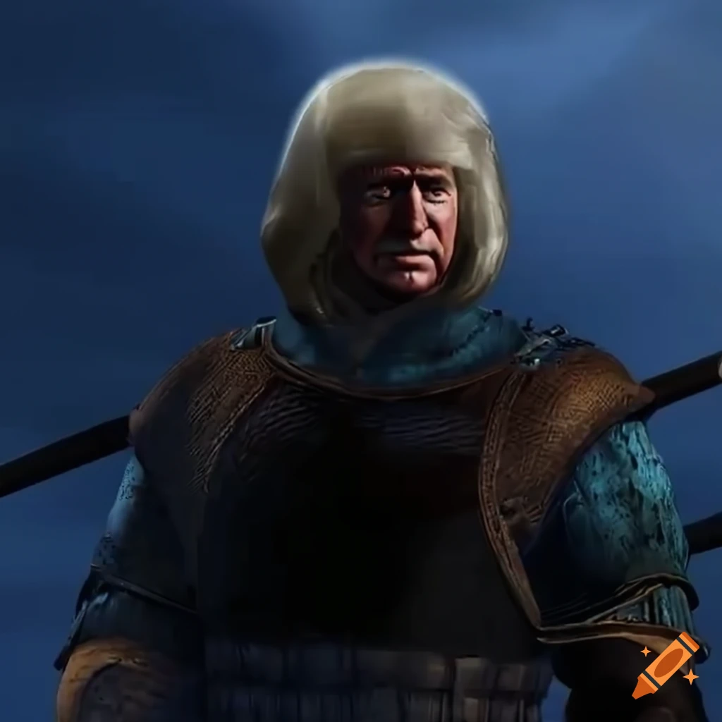 Screenshot of donald trump in medieval total war graphics