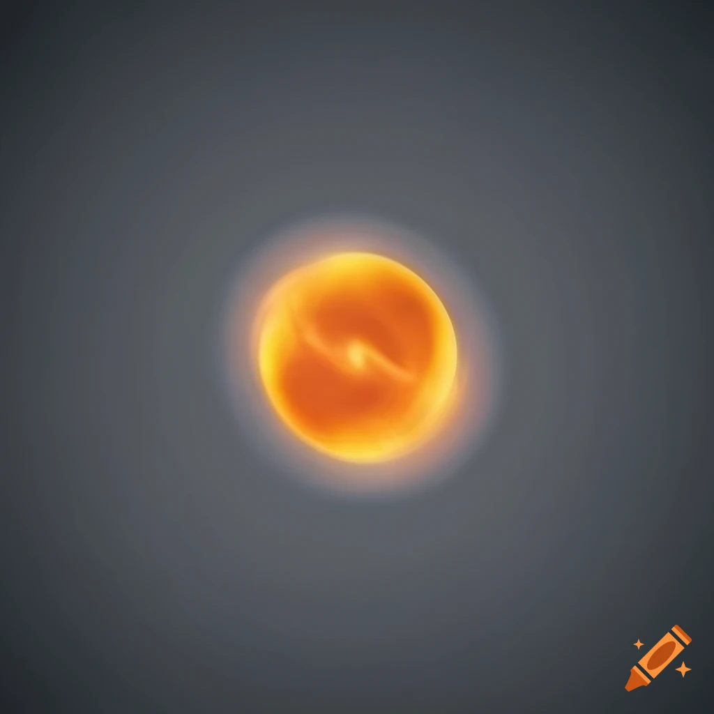 Fire sphere floating on neutral white background on Craiyon