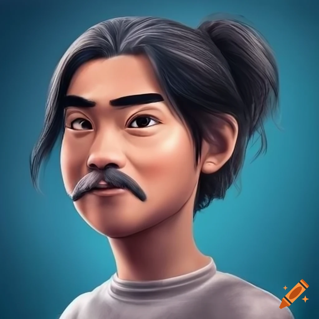 Disney poster featuring an asian character with goatee and ponytail on ...