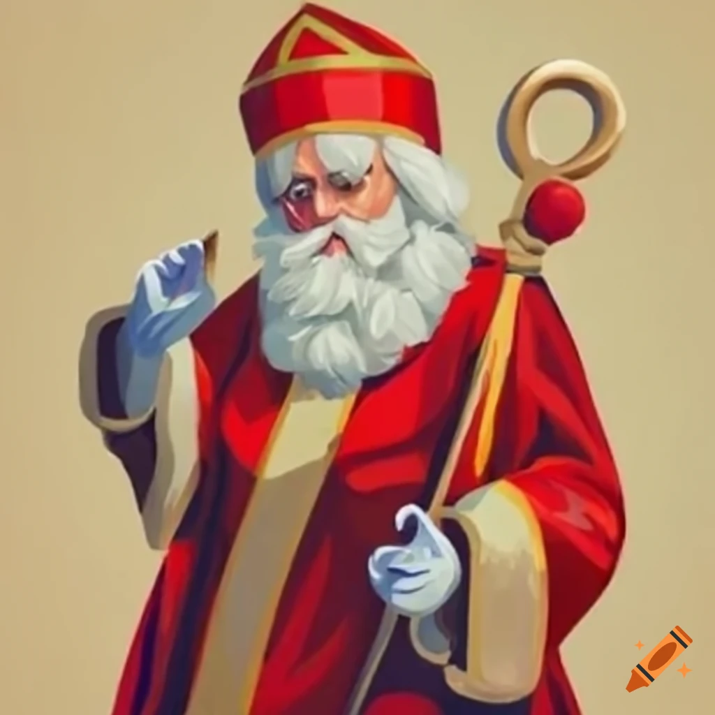 Poster for saint nicholas neighborhood party on Craiyon