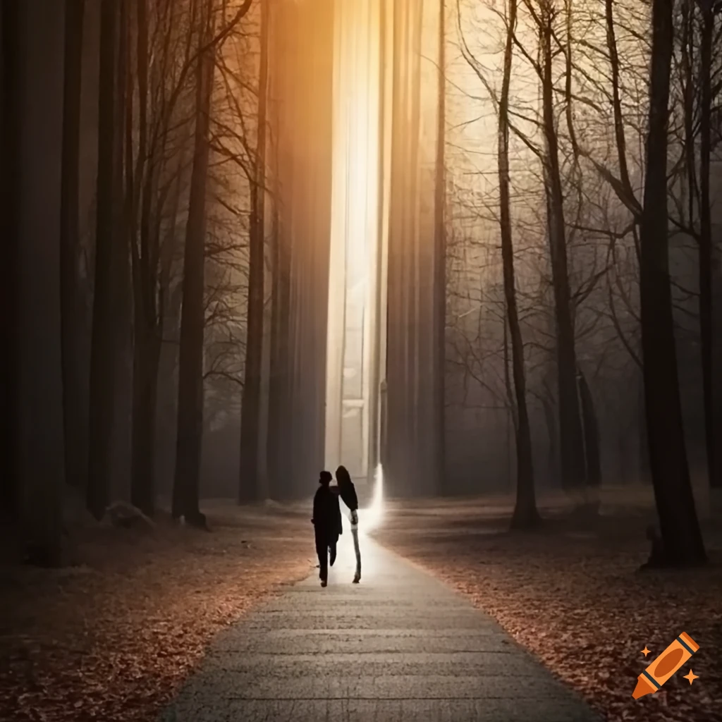 Illustration of a path to clarity with feelings barriers on Craiyon