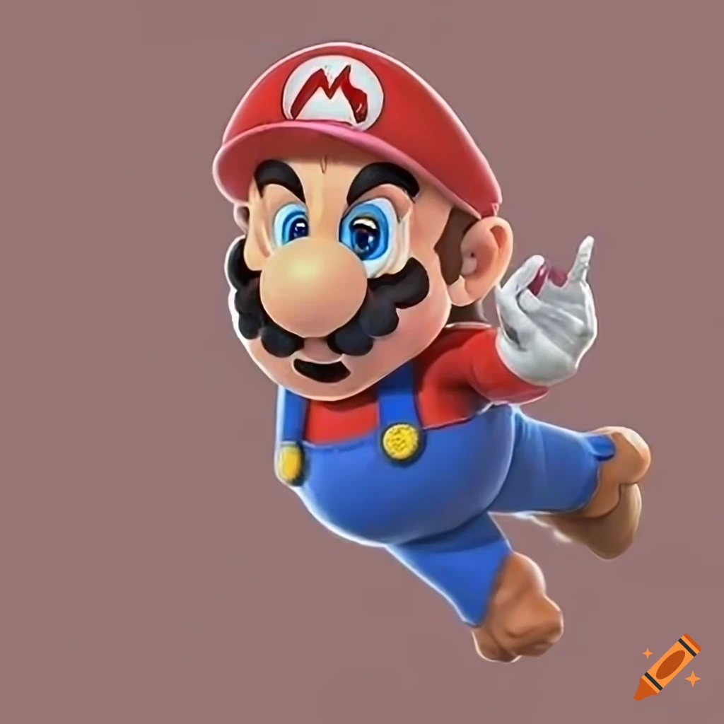 Illustration of Mario on Craiyon