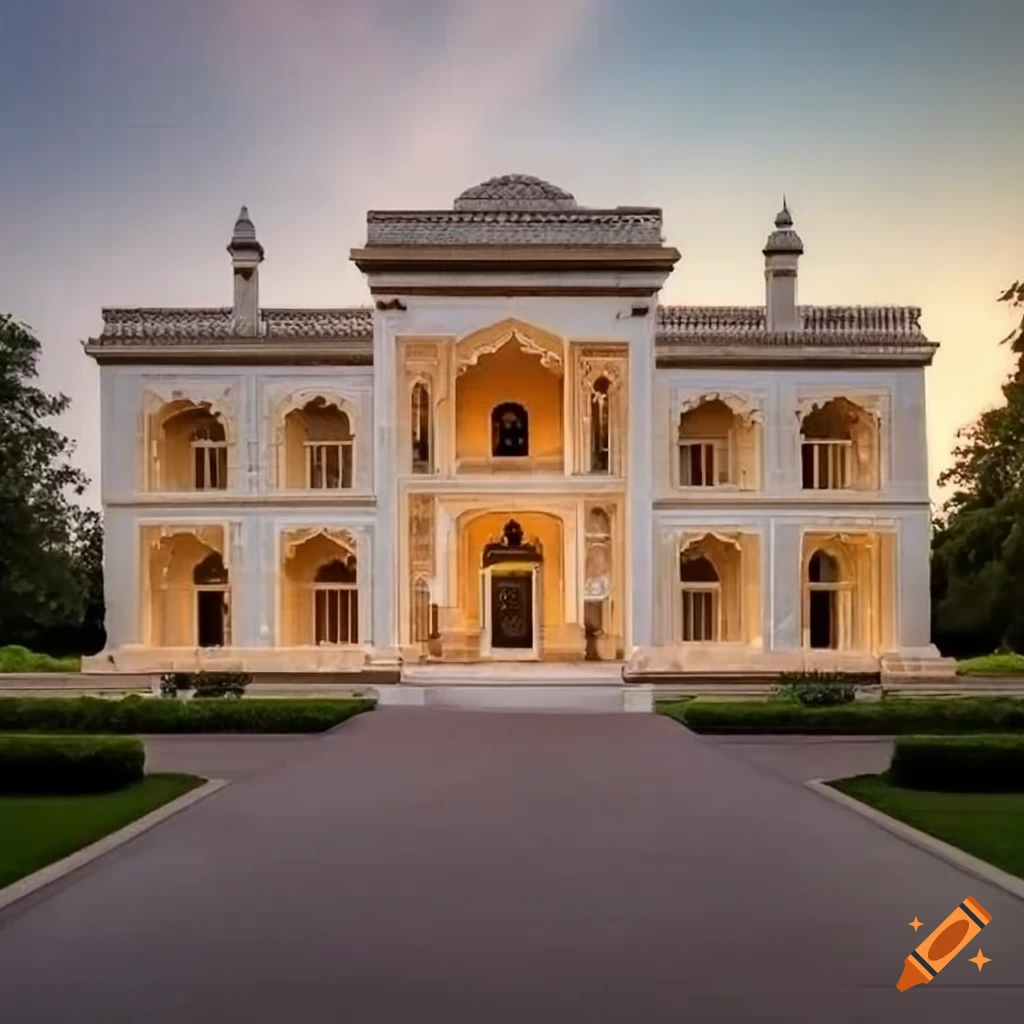 Elevation of Mughal Mahal White House on Craiyon