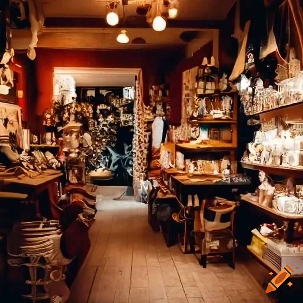 Charming interior of a local shop on Craiyon