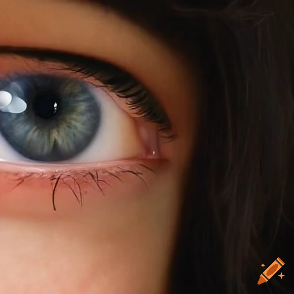 Close-up of an eye winking on Craiyon