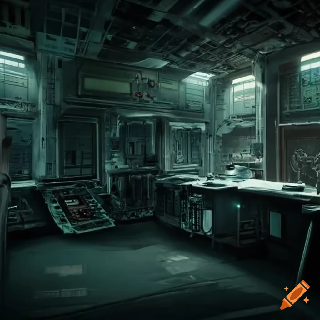Realistic techno-apocalyptic control room