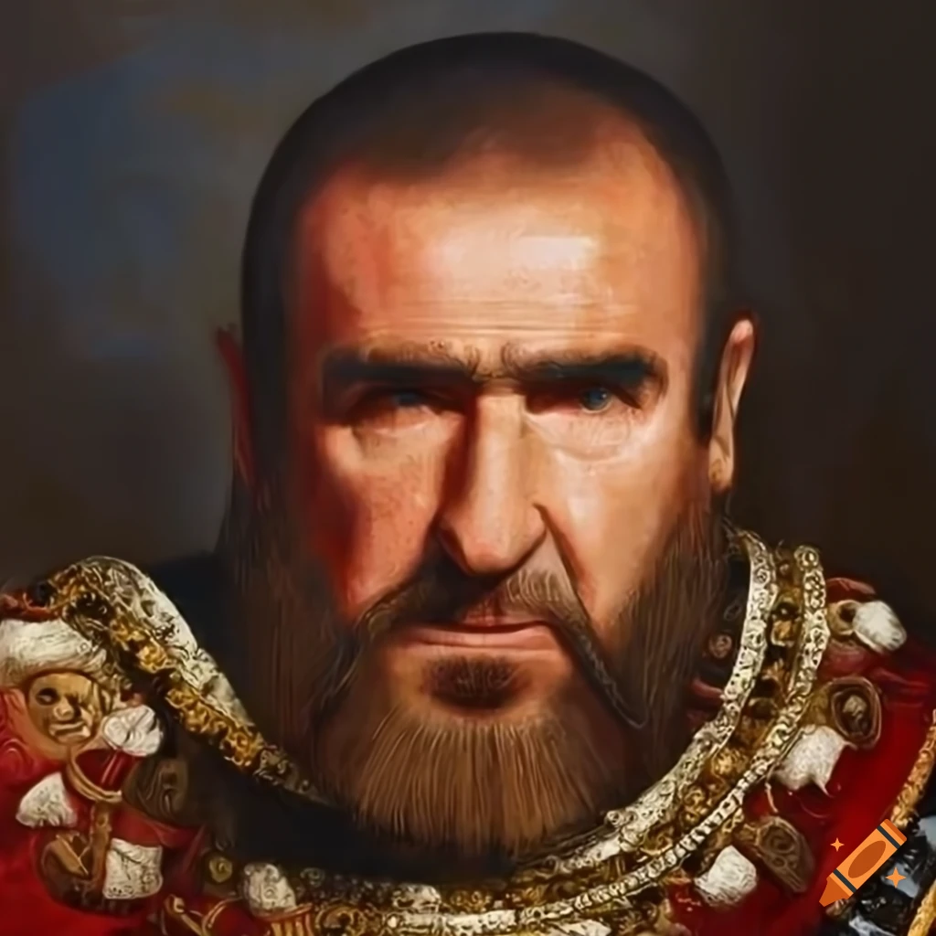 Portrait of eric cantona as king henry viii