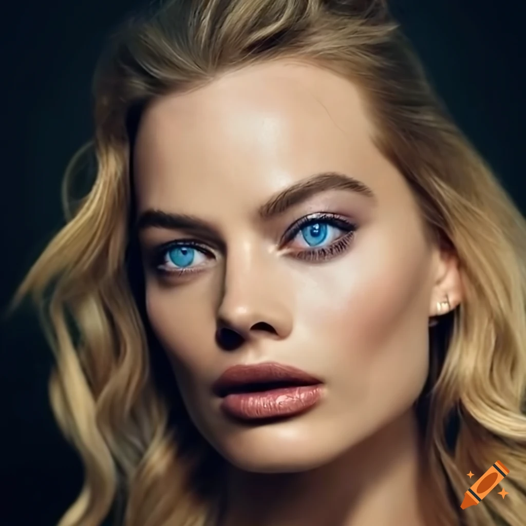 Margot robbie portrayed as a cosmic entity on Craiyon