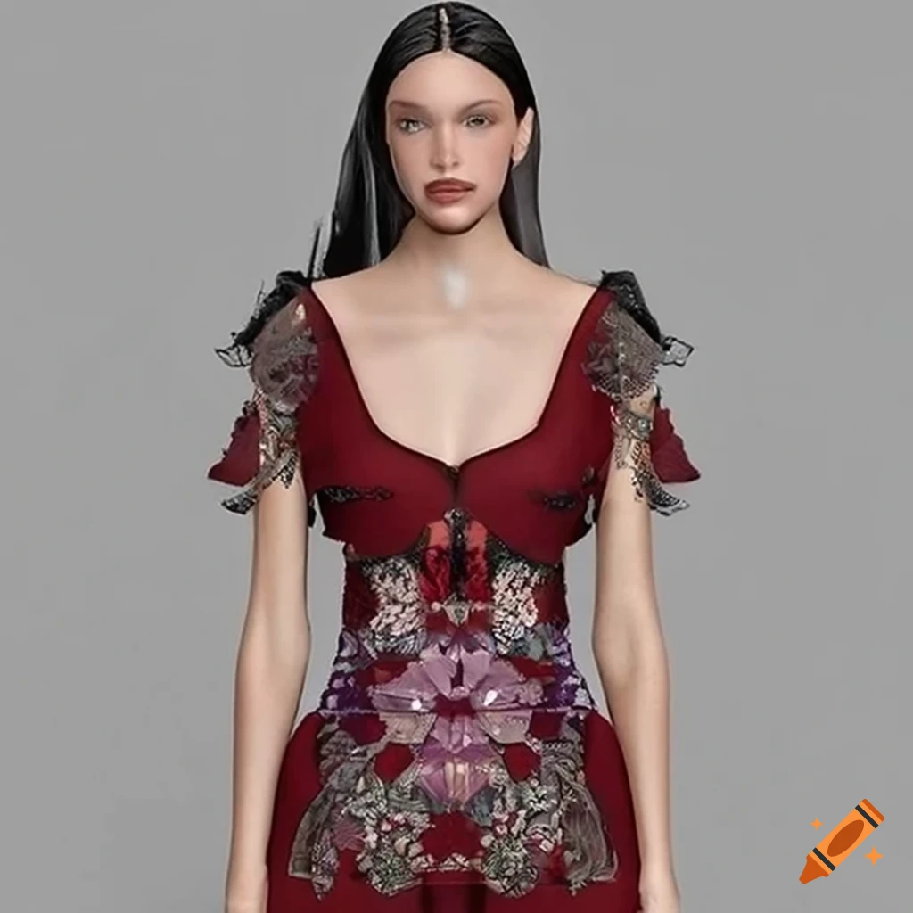 Intricate ghost-style playsuit in 3d rendering on Craiyon