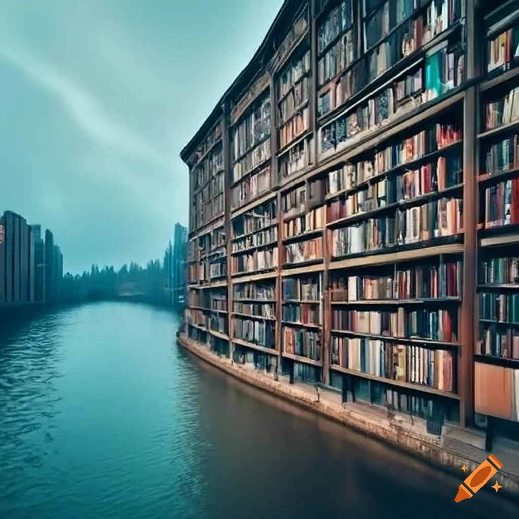 Silent swimming pool library on Craiyon