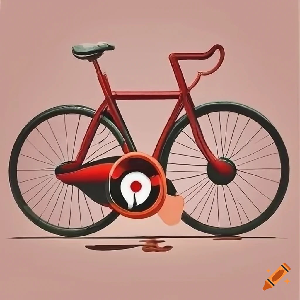 Dog logo on a bicycle