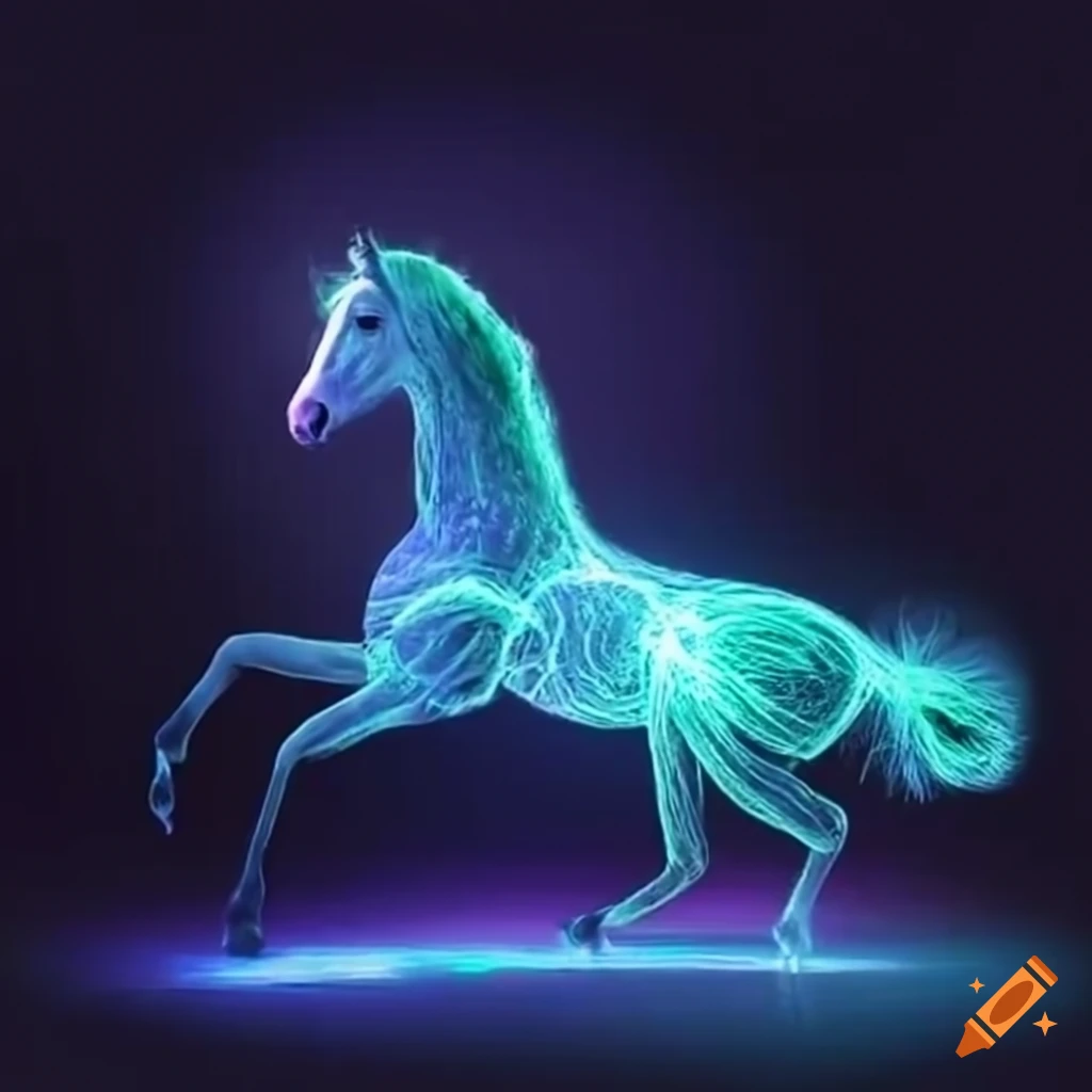 Image of a horse with electrical currents running through its body on ...