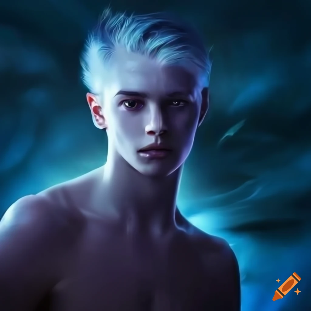 Artistic portrayal of a young man using wind magic on Craiyon