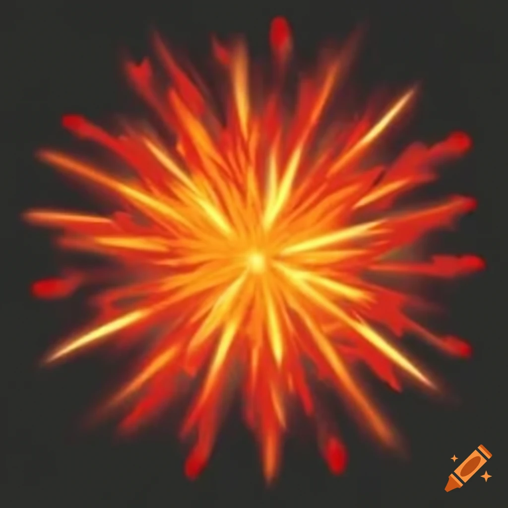 Anime-style fiery background with particle effects on Craiyon