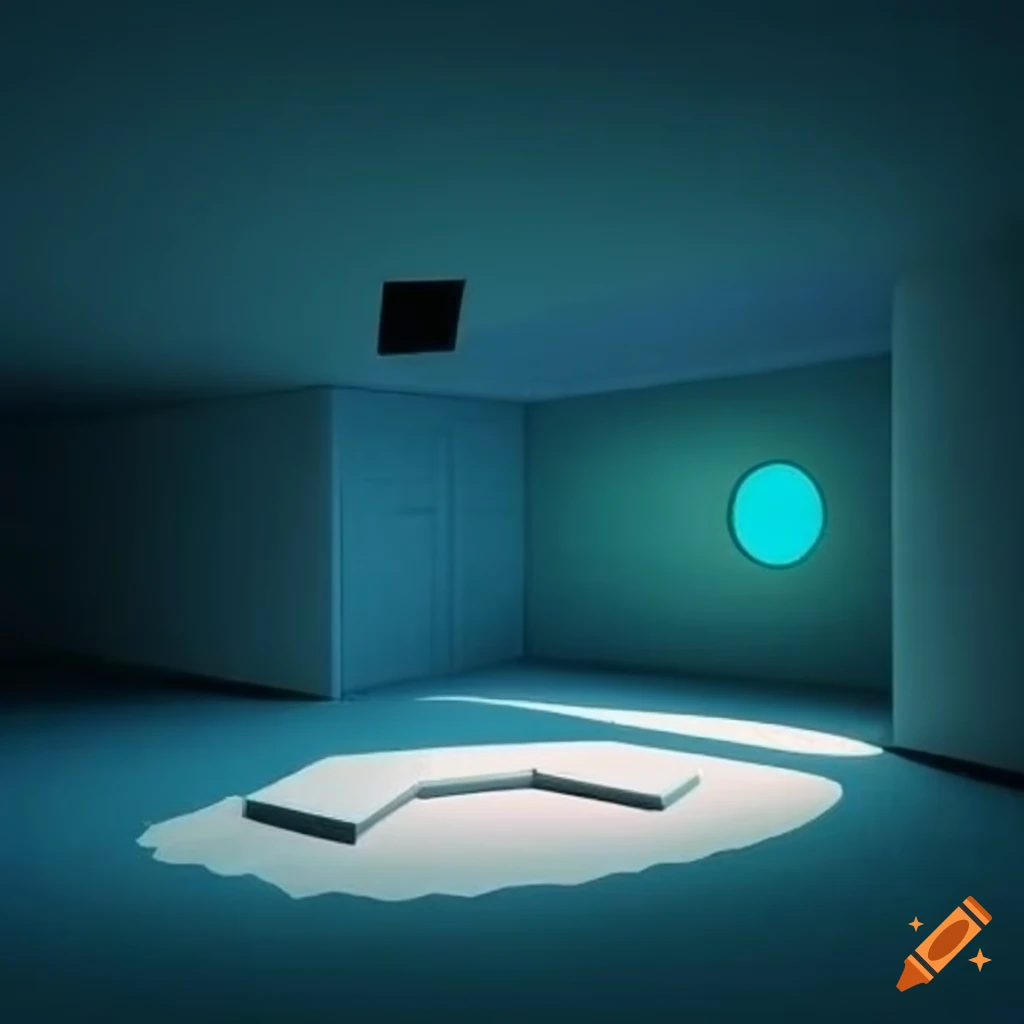 Image of a maze-like room in a liminal space on Craiyon